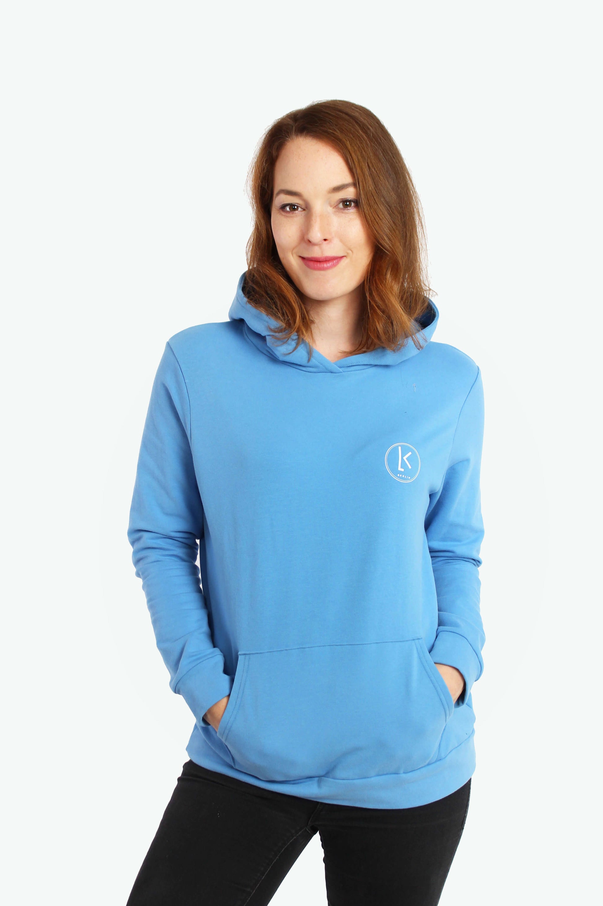 La Luka Berlin Hoodie Blau Mit Logo Made In Berlin